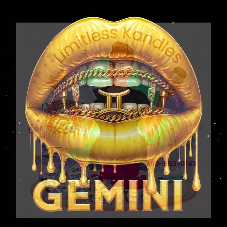 Gemini Drip Art - Set of 3 | Bold & Luxurious Zodiac Wall Art - Etsy