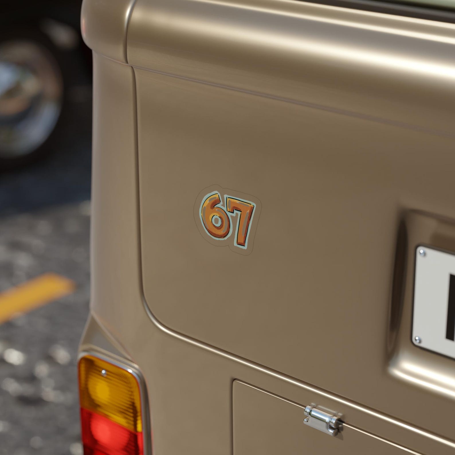 Retro Number 67 Sticker | Die-cut Outdoor Sticker - Etsy