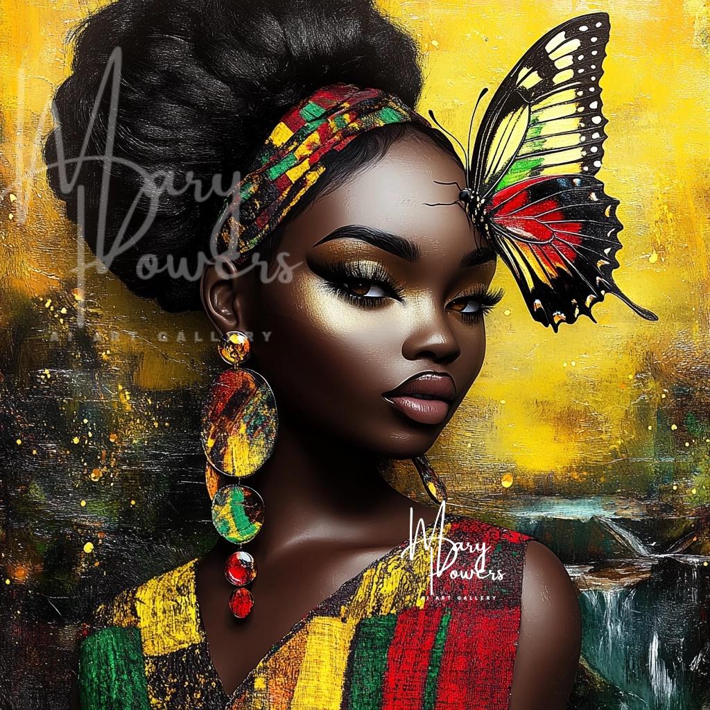 Afrocentric Digital Art “I Am the Brushstroke of Resilience, Painted in ...