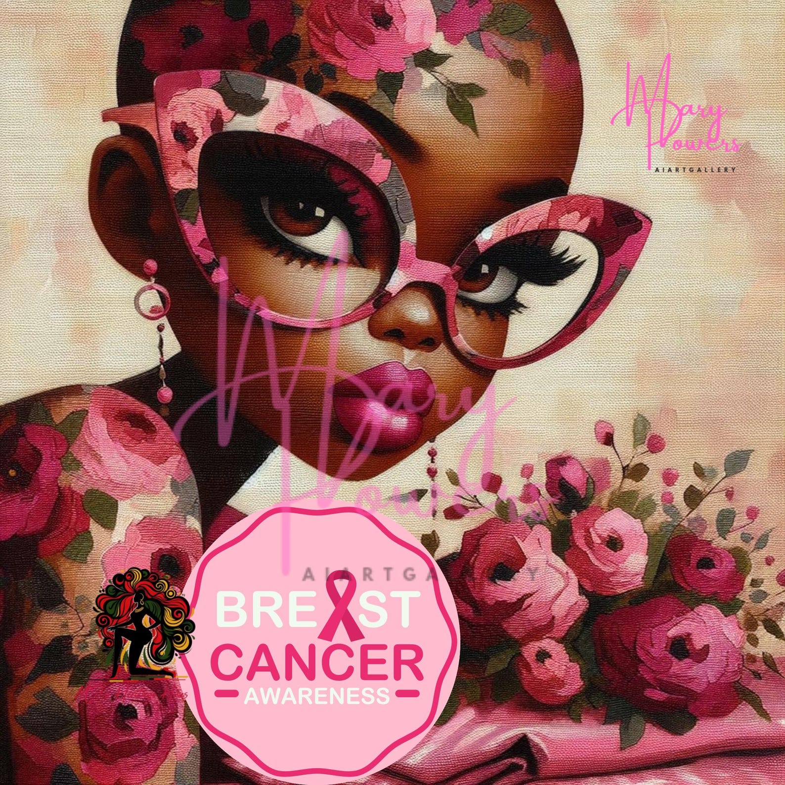 Unique African American Breast Cancer Awareness Digital Art Bundle - Etsy