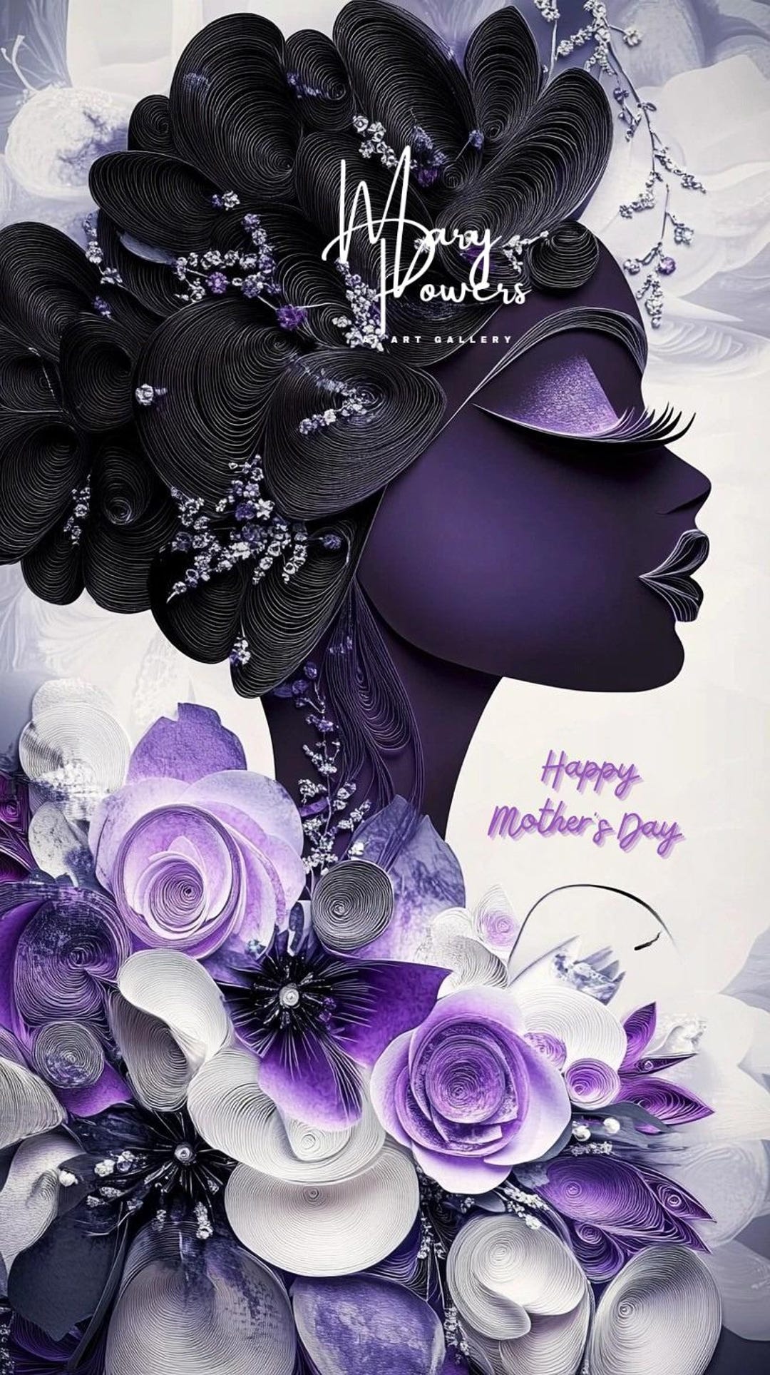 Unique Afrocentric Mother’s Day Beauty ,elegant Mother’s Day Wall Art ...