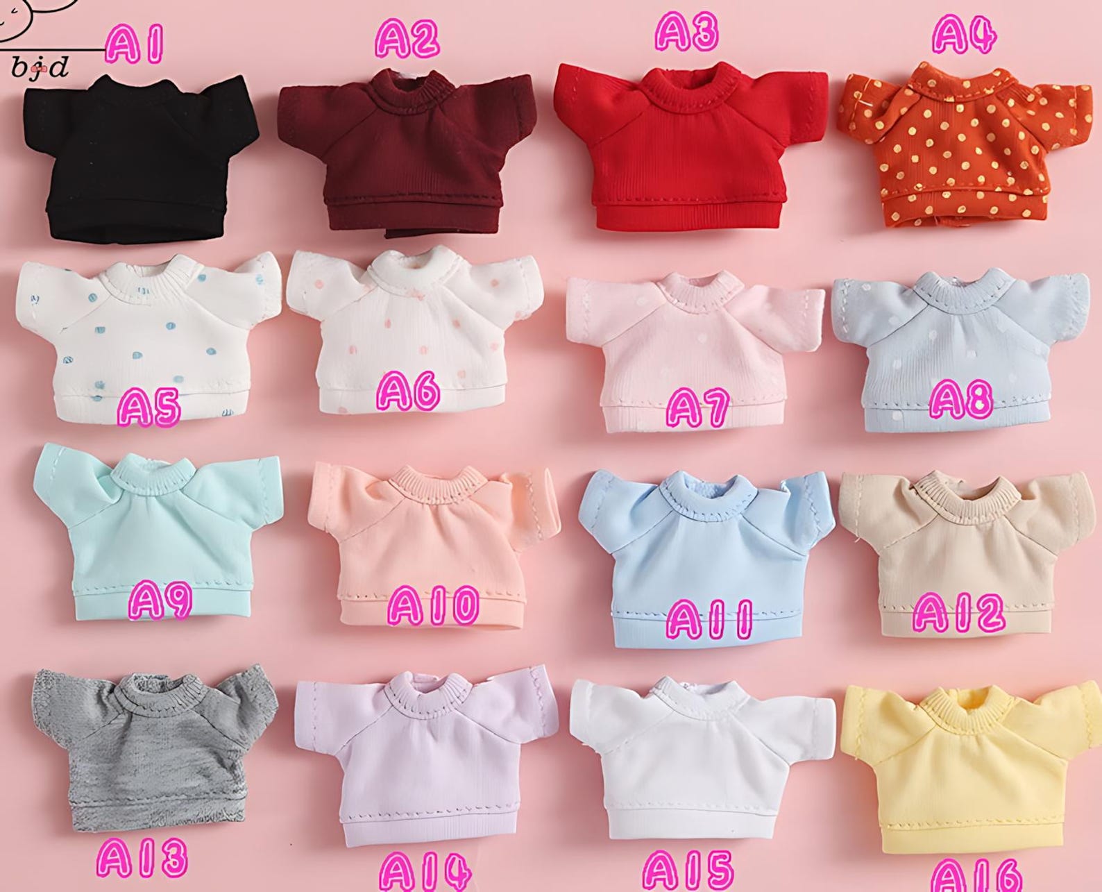 OB11 Clothes T-shirt 1/12 BJD Clothes/obitsu11 Clothes Nendoroid Dolls ...