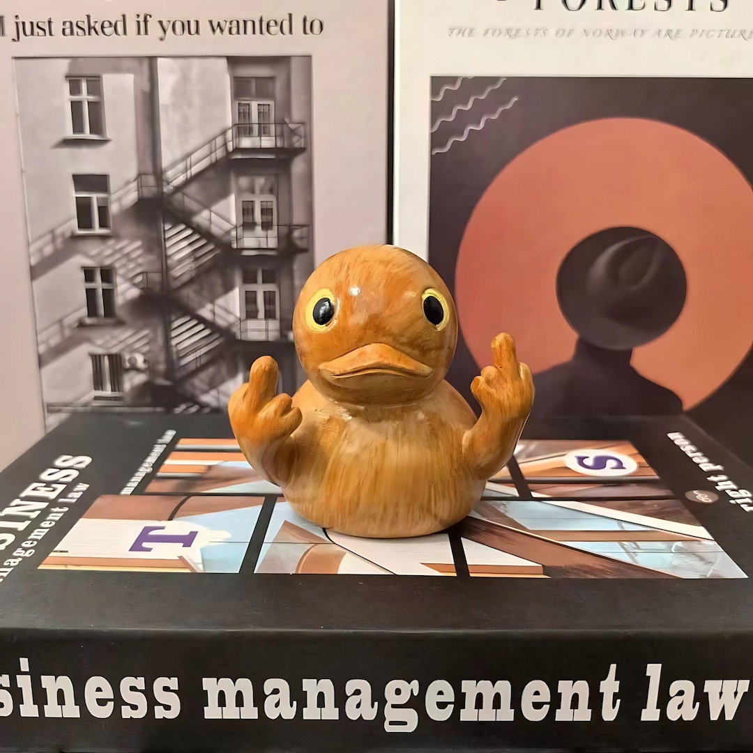 Middle Finger Wood Duckgag Gifts Desk Toy Desk Decoration for Home or ...