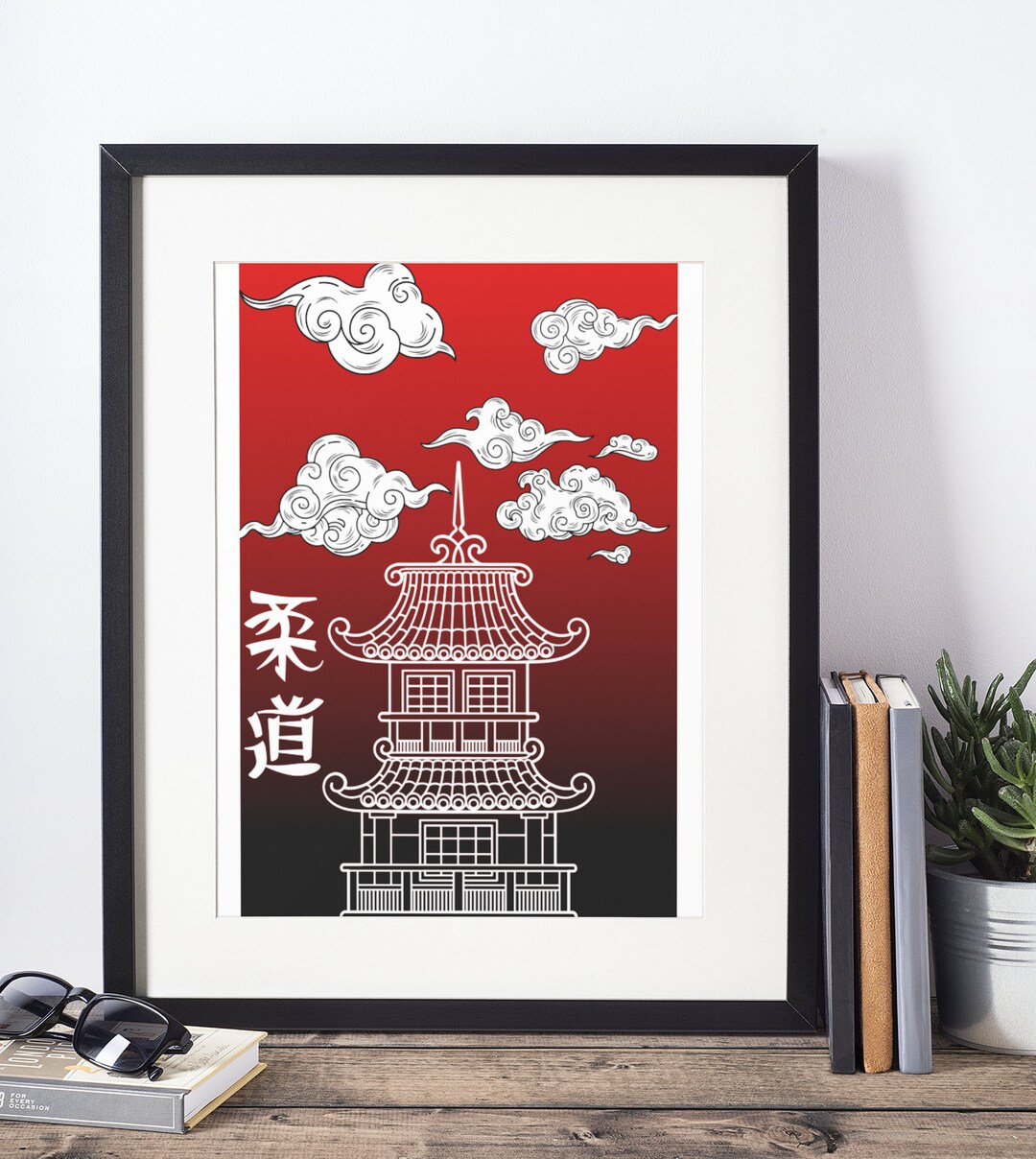 Abstract Japanese Canvas Wall Art - Etsy