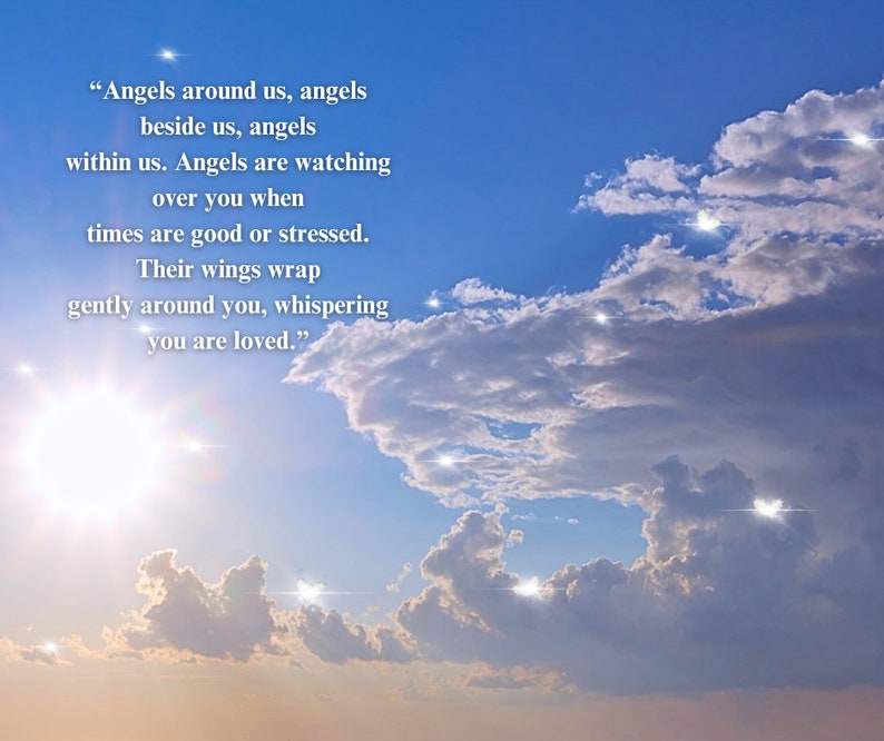 Majestic Angels in the Sky Canvas Art - Holy Wall Decor - Etsy