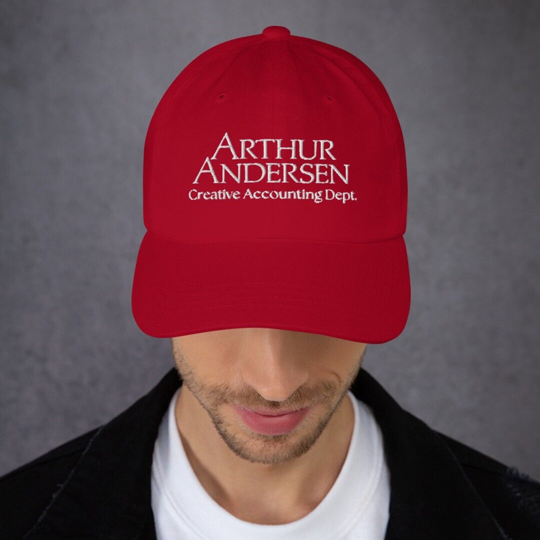 Arthur Andersen Cap Finance Bro Accountant Embroidered Funny Corporate ...