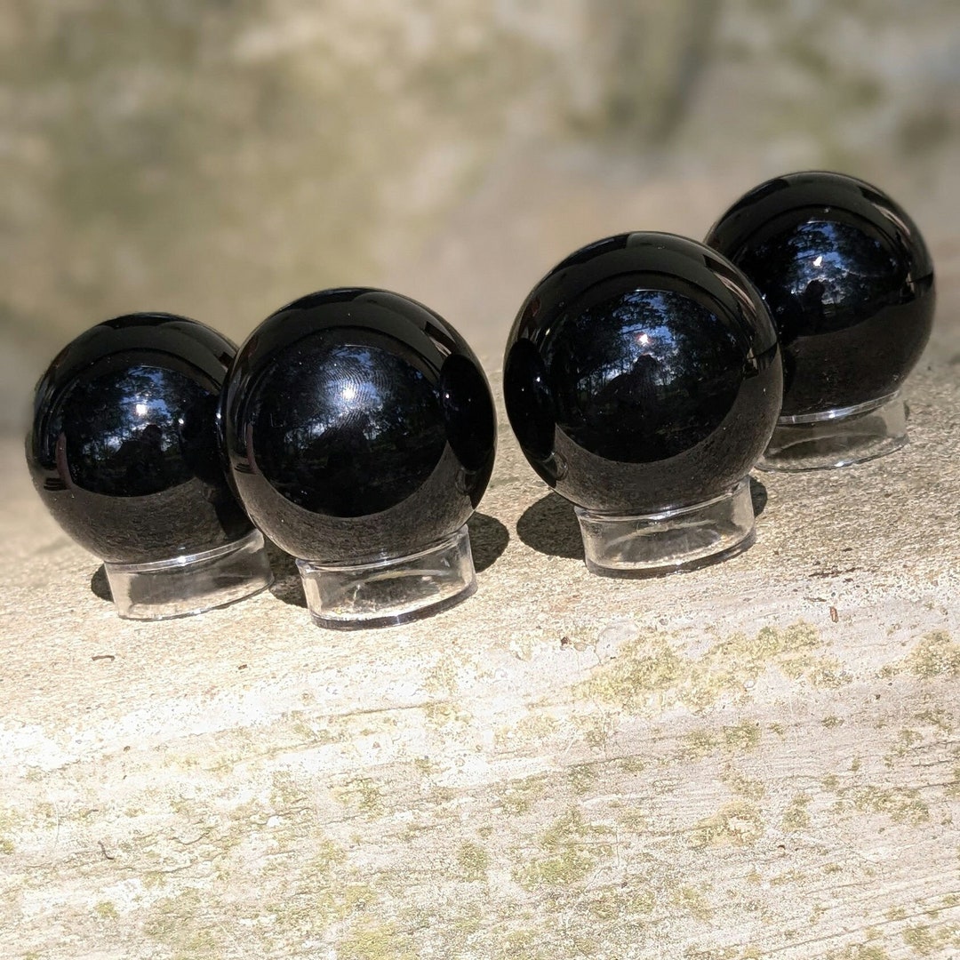 Black Obsidian Sphere - Etsy