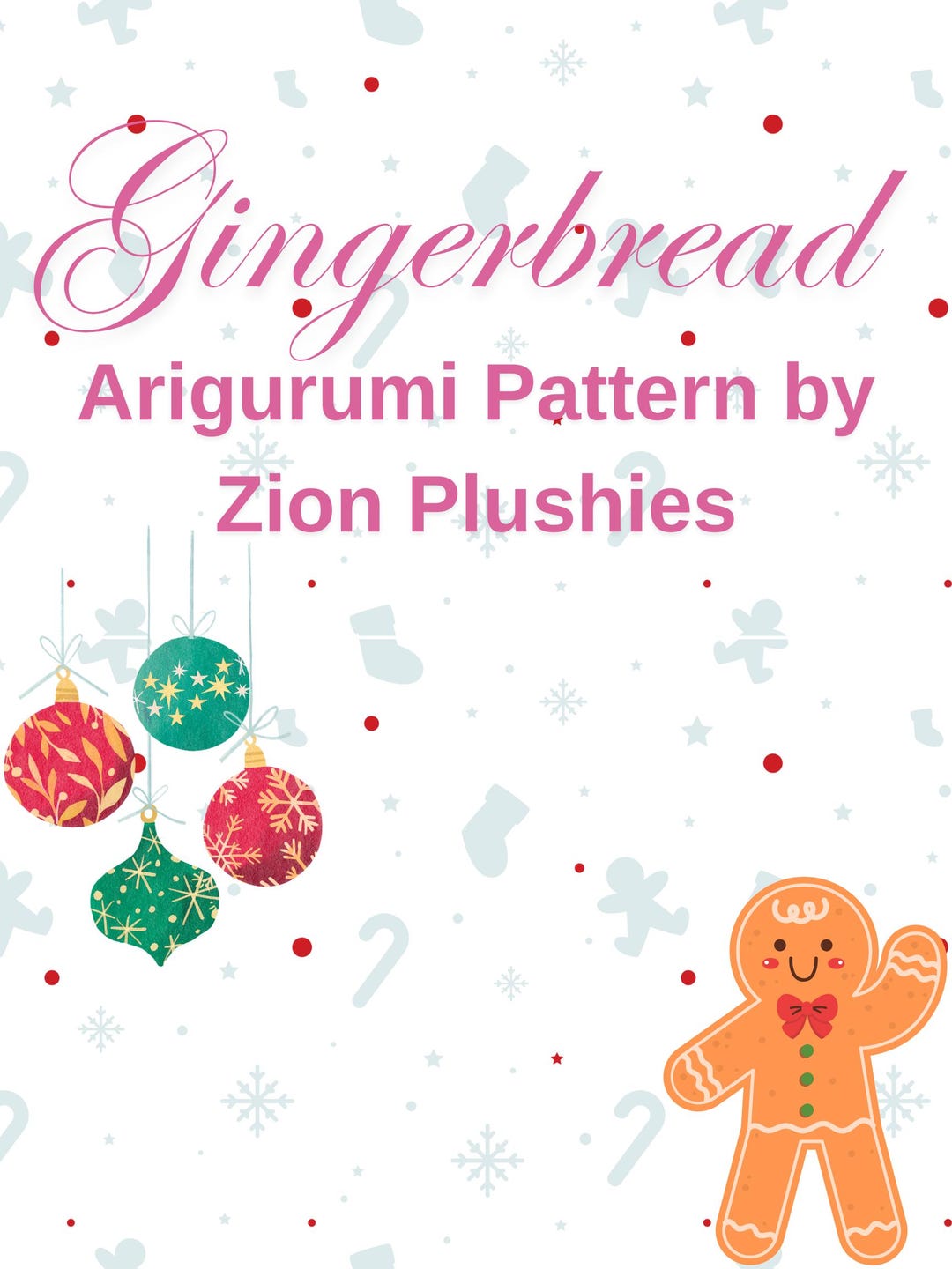 Printable Gingerbread Man Pattern - Instant PDF Download - Etsy UK