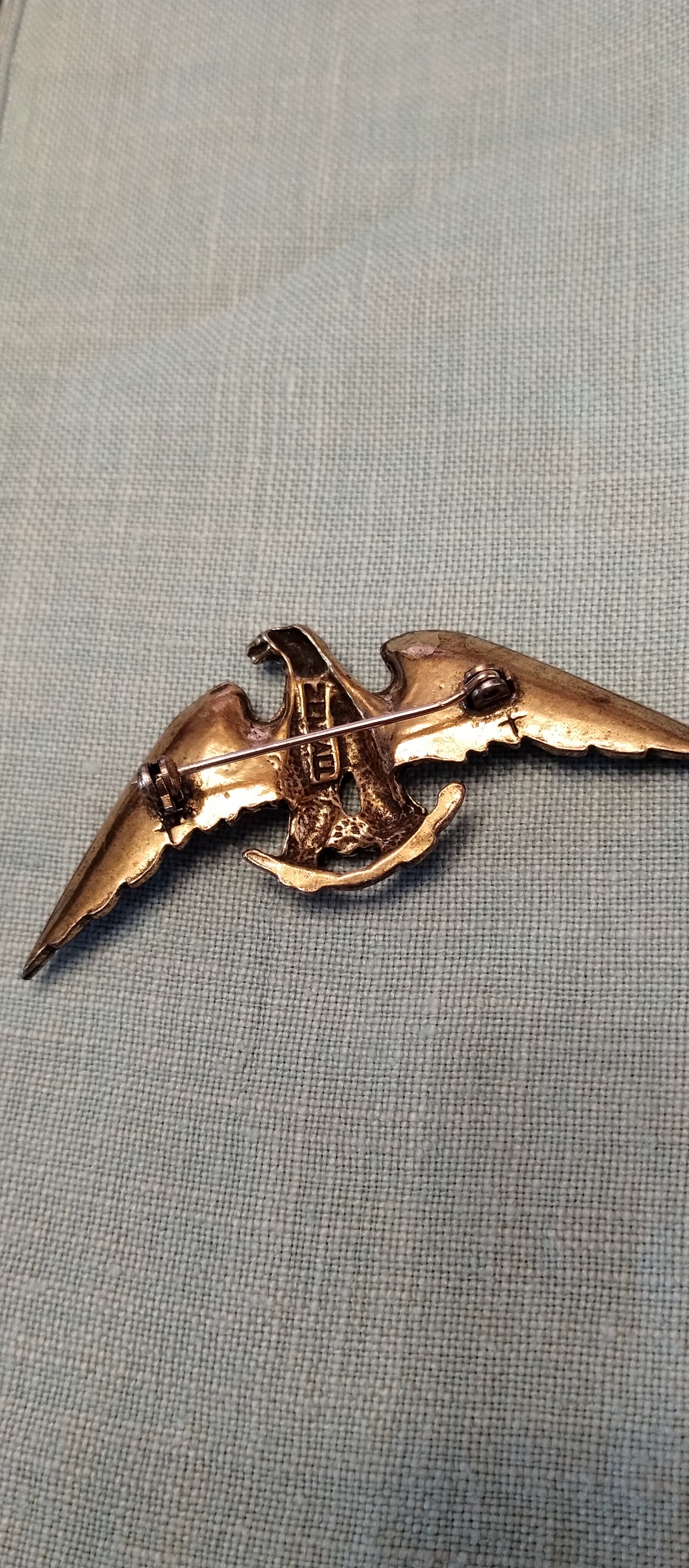 Vintage Signed Zentall Gold Tone Eagle Brooch - Etsy