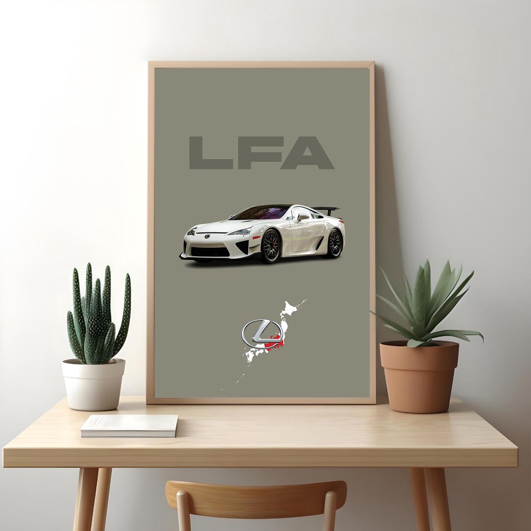 Lexus LFA Poster, Sports Car Wall Art, Garage Wall Decor, Automobile ...