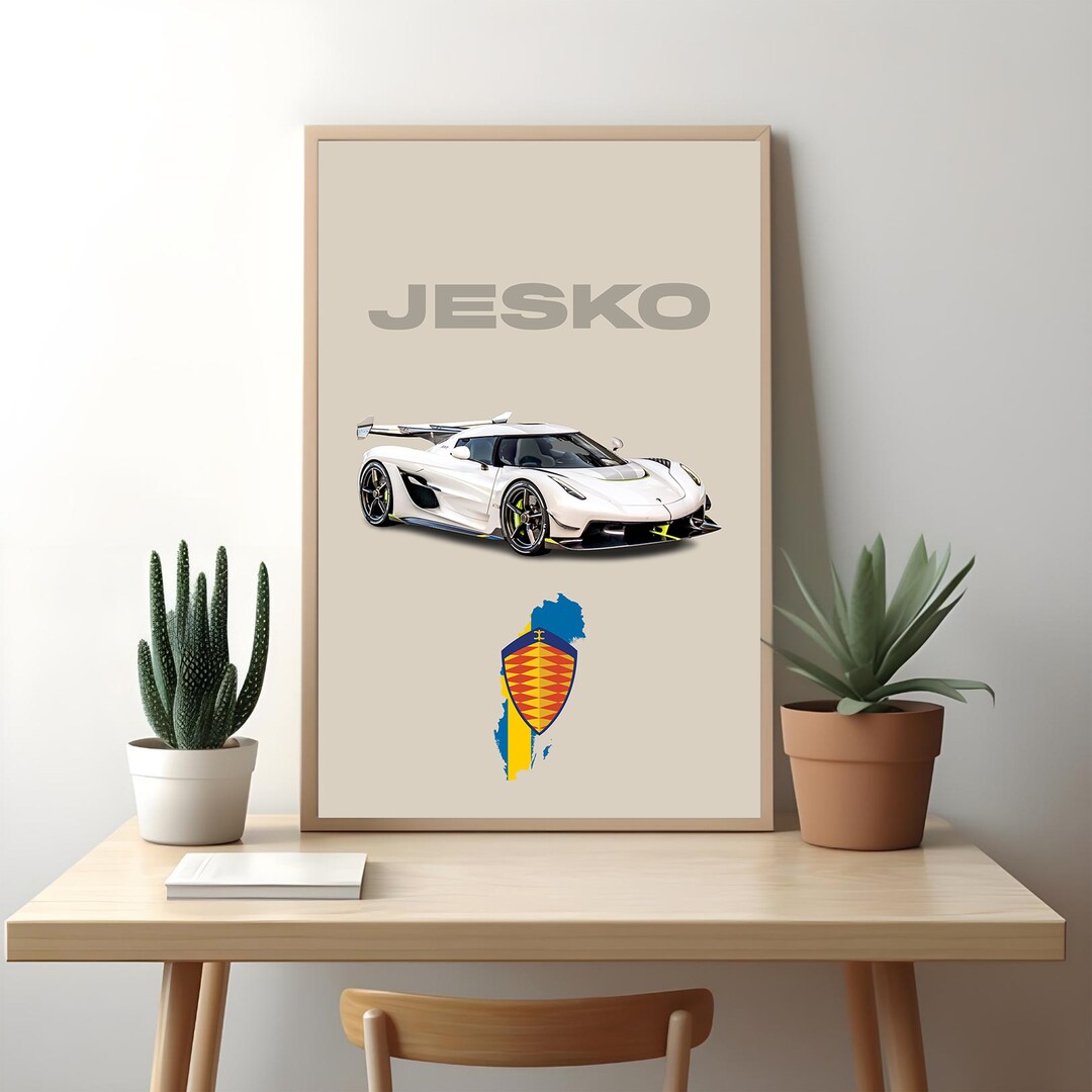 Koenigsegg Jesko Poster, Sports Car Wall Art, Garage Wall Decor ...