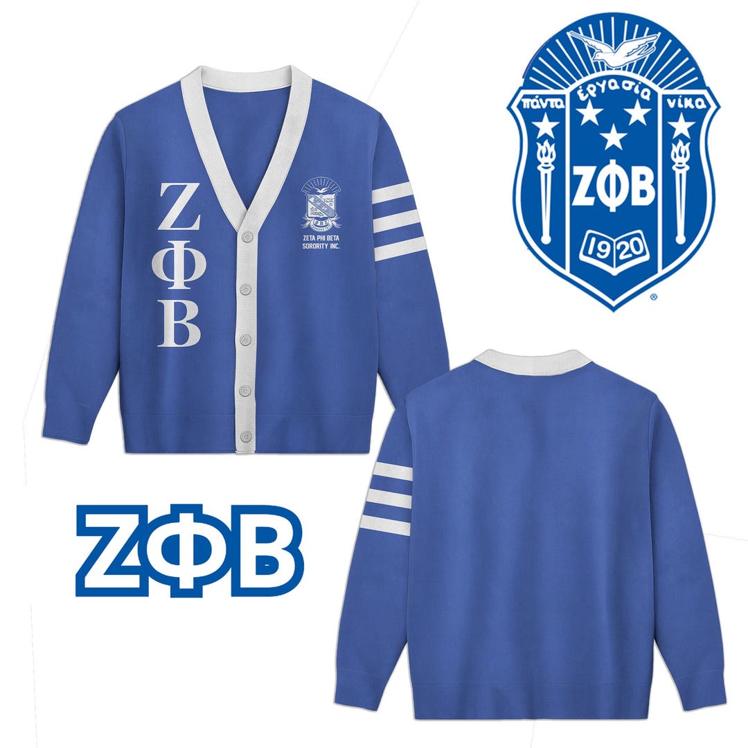 Zeta Phi Beta 1920 Sorority Cardigan Shirt, College Clothing, Greek ...