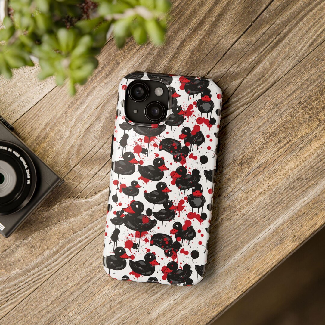 Rubber Duck With Paint Splatter Design Phone Cases iPhone and Samsung ...