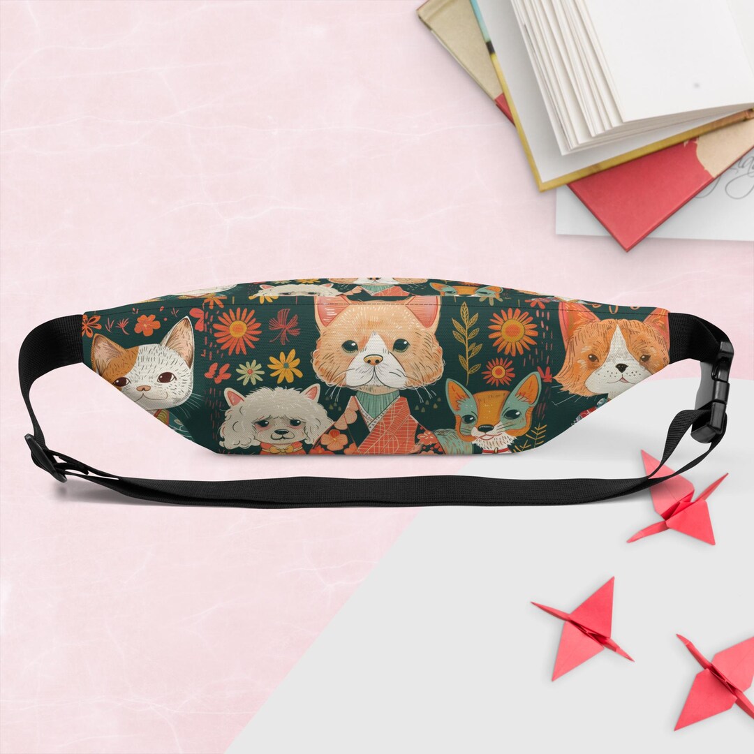 Cute Cartoon Animals Fanny Pack - Fun and Adorable Design - Adjustable ...
