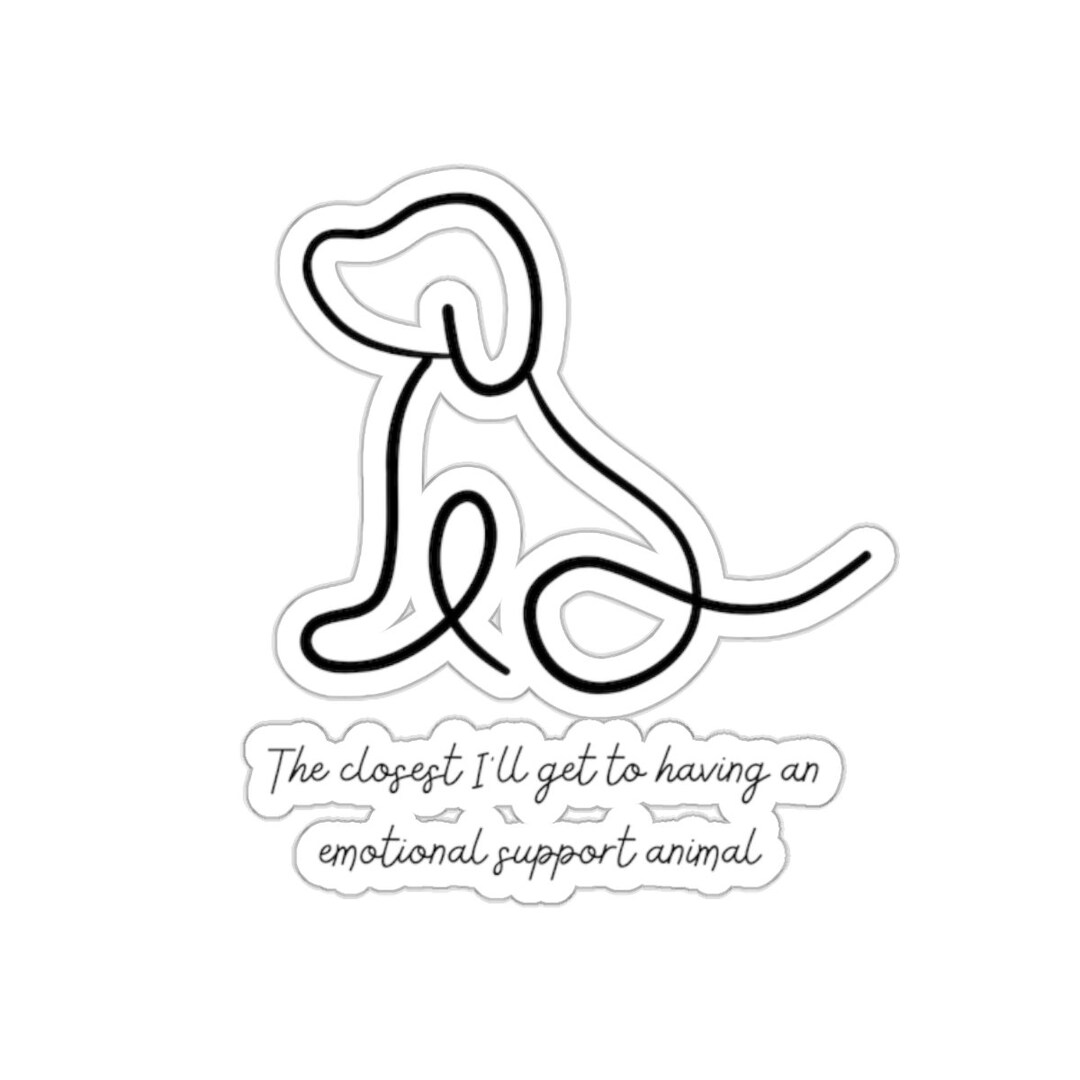Emotional Support Animal Sticker - Etsy