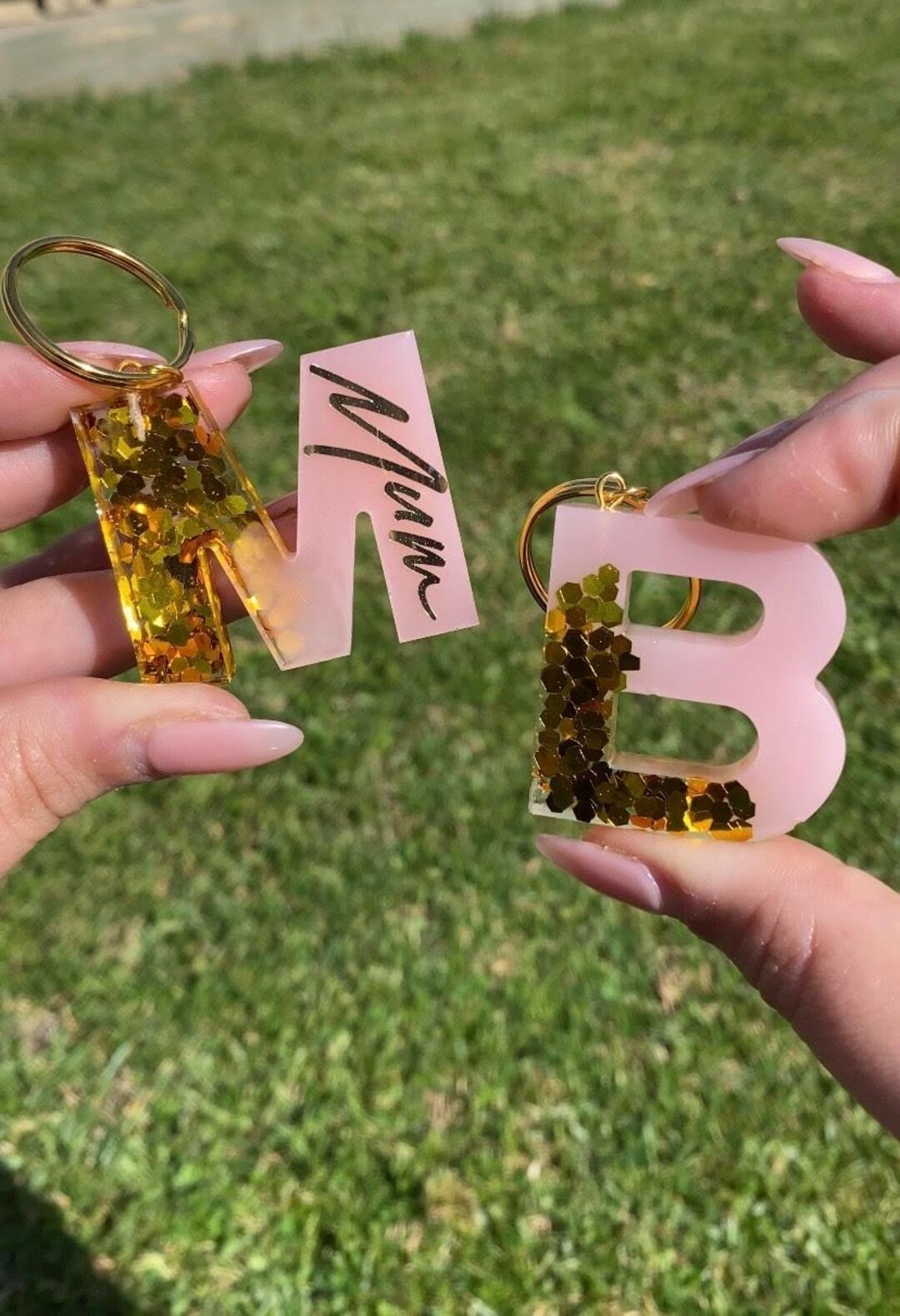 Personalised Keyrings/alphabet Letter Keyring - Etsy Australia