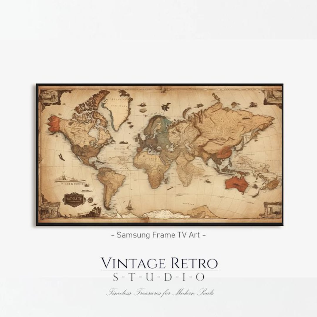Ancient Old World Map, Vintage Map Wall Art, Vintage World Map Art, Old ...