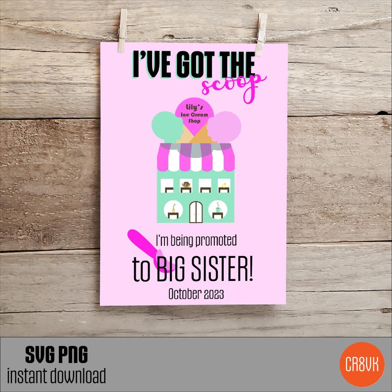 Big Sister Svg, Promoted to Big Sister, New Big Sister Png, HTV ...