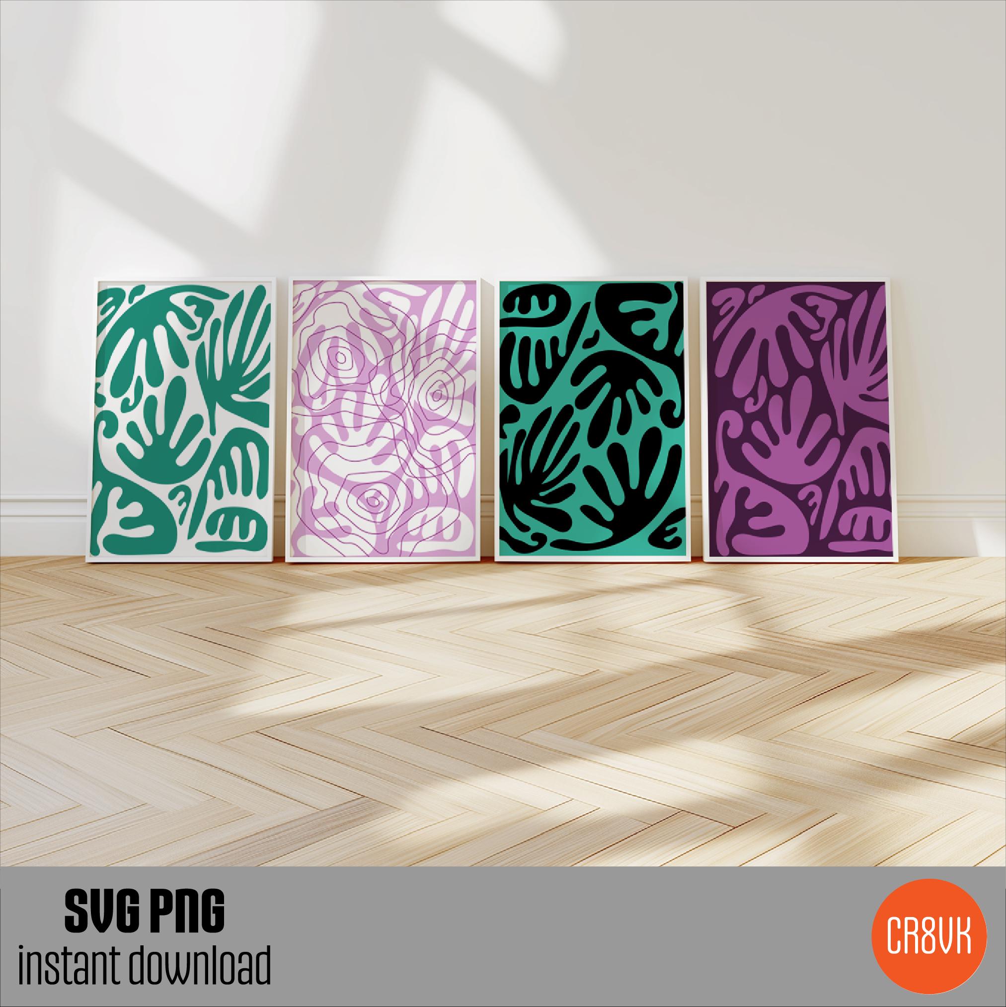 Botanical Leaves Flowers Svg, Boho Png, Tropical Abstract Digital Art ...
