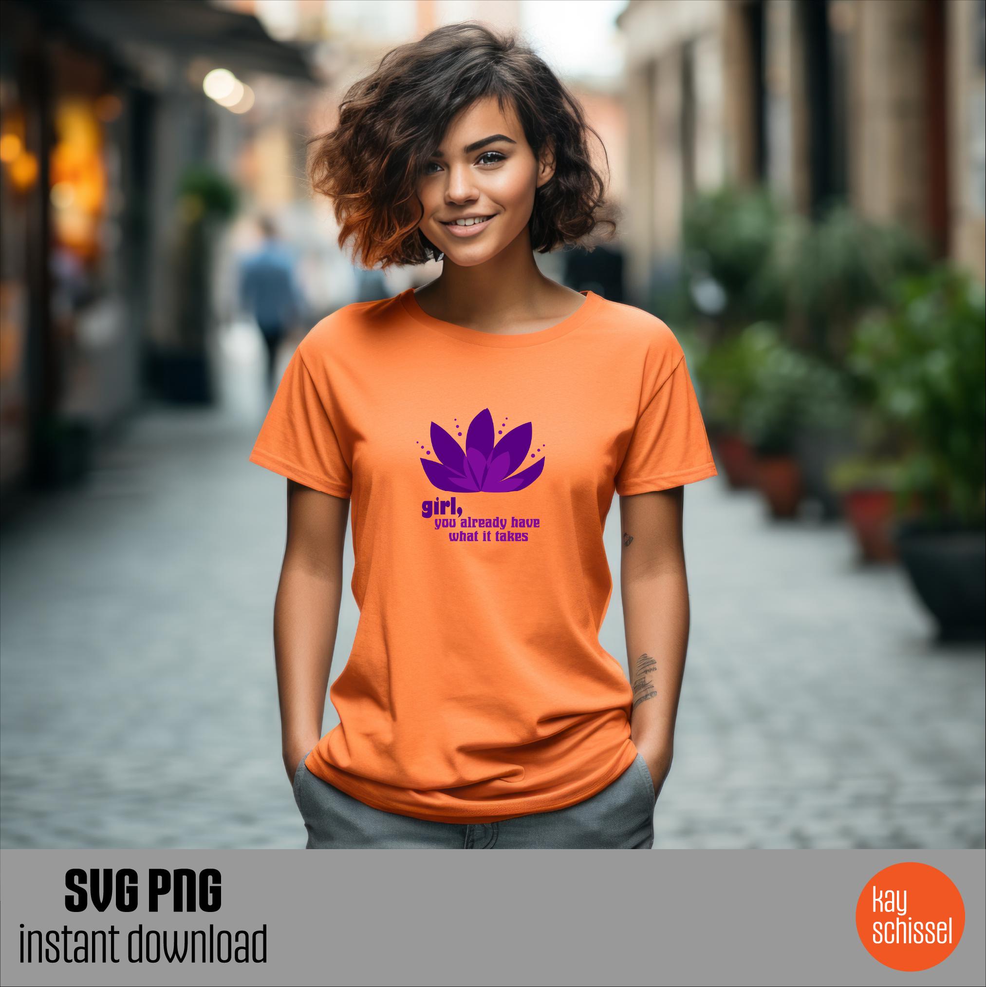 Purple Lotus Flower Motivational Quote Svg, Affirmation, Inspirational ...