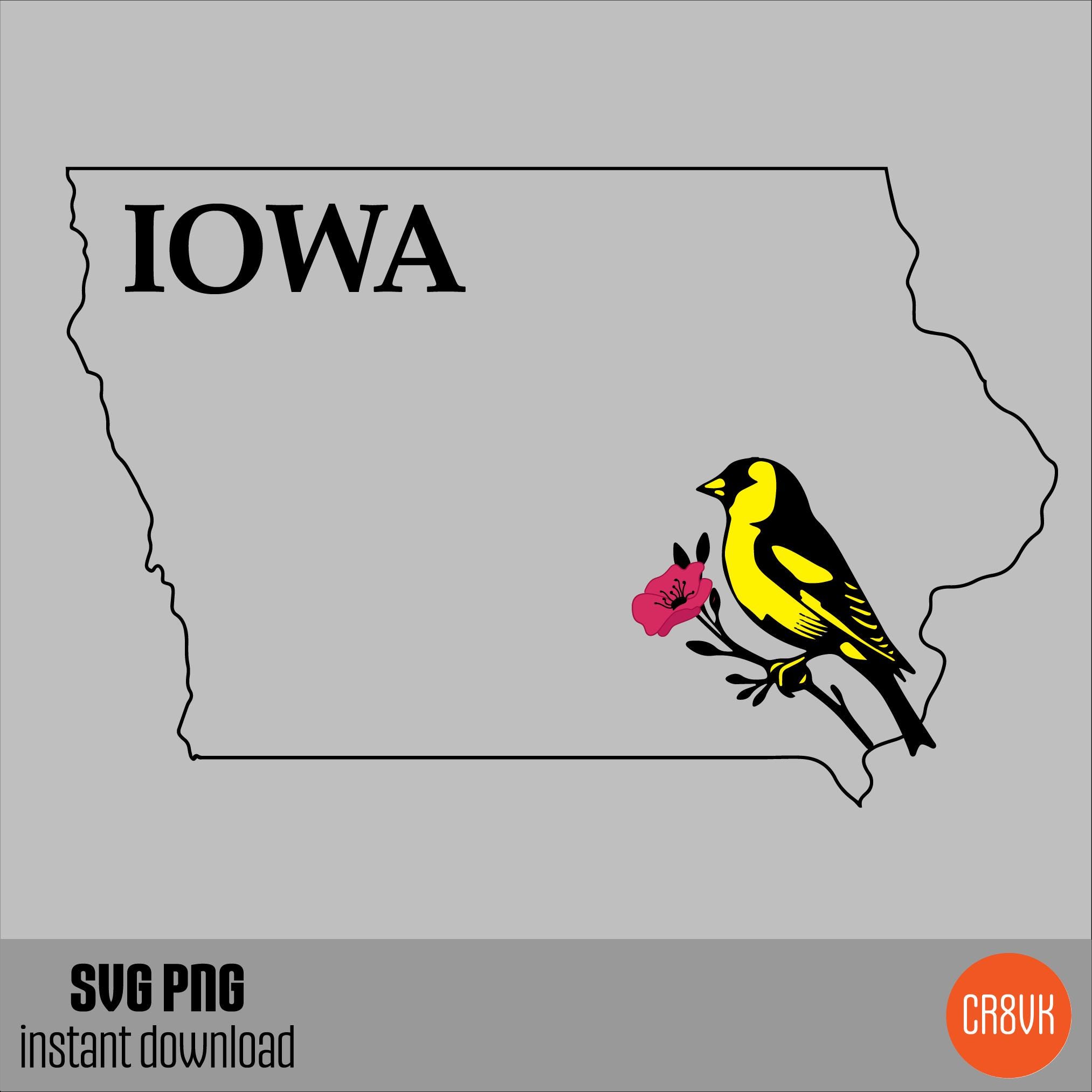 State Iowa Svg, Grown in Iowa Png, Iowa Sticker, Moving Away Gift, Iowa ...