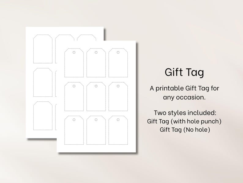 Printable Gift Tags | Simple Gift Tag Template | Instant Download - Etsy