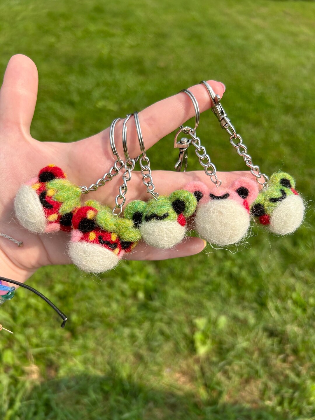 Felted Frog Keychains | PLEASE Message Me What Type of Mouth You Want ...