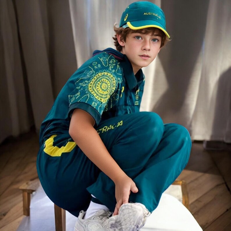 Australian Olympic Team Tracksuit With Indigenous Design Green & Gold ...