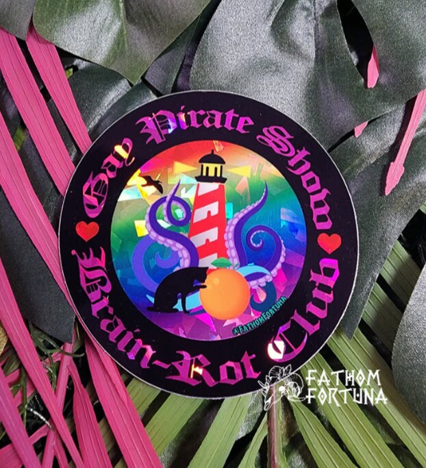 Gay Pirate Show Brainrot Club Shatter Holo Sticker OFMD - Etsy