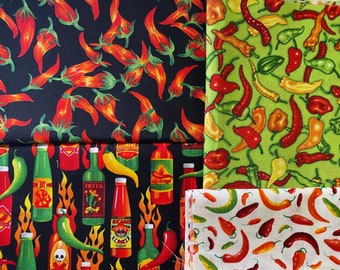 Chili Pepper Fabric | Etsy