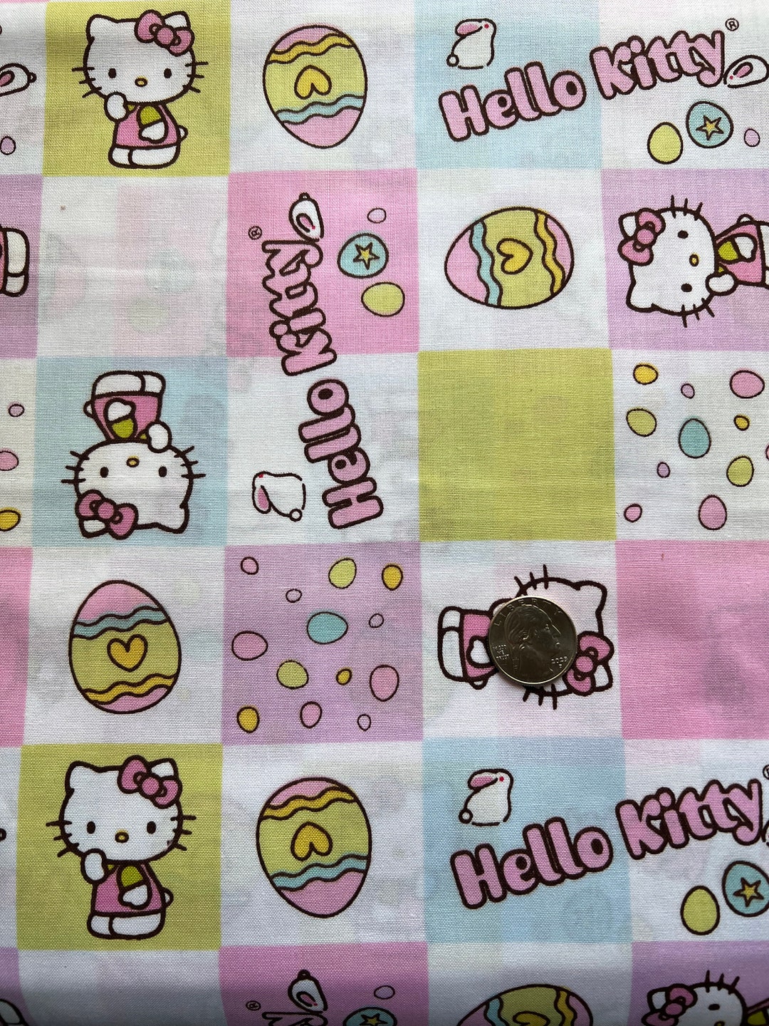 Fabric Destash Hello Kitty, Eggs, Kitty 1 Yard Ready to Ship - Etsy