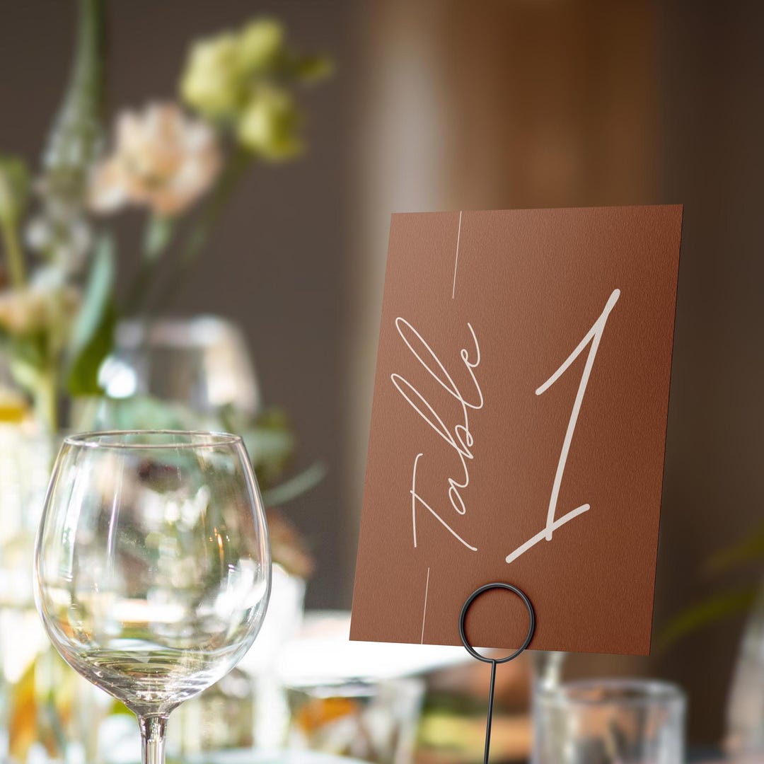 Rustic Table Numbers Sign Template, Boho Table Numbers, Event Table ...