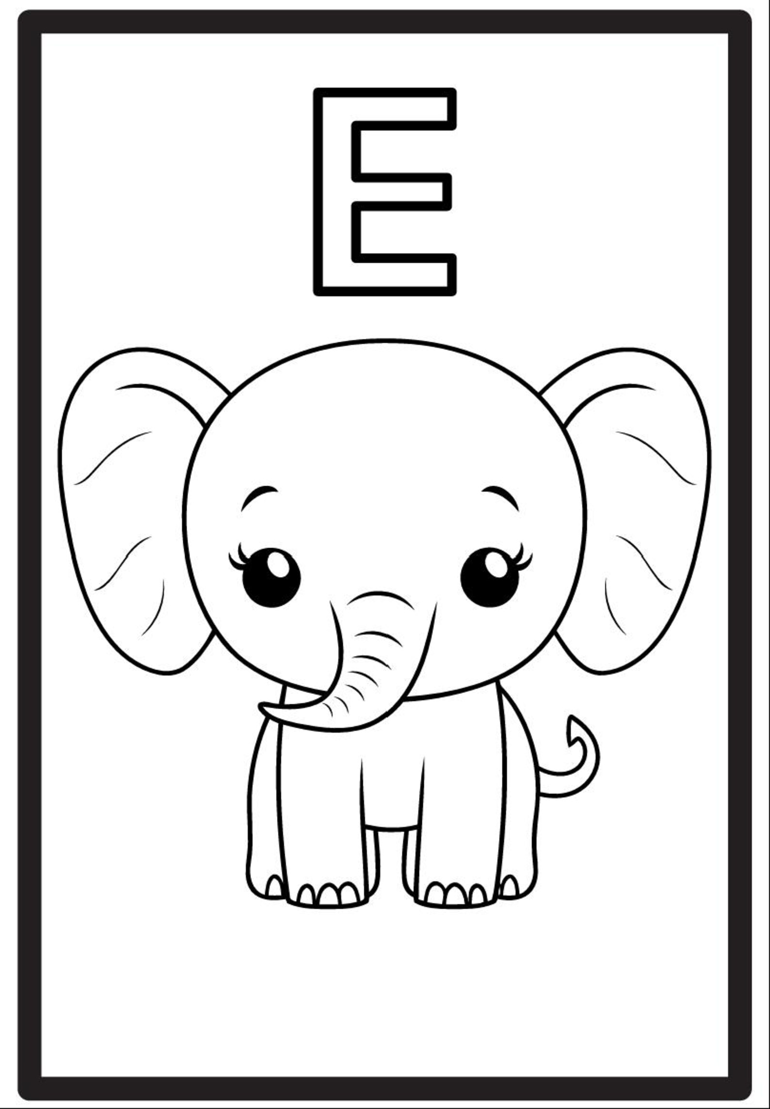 Animal Alphabet Coloring Pages for Kids – Printable ABC Letter Animal ...