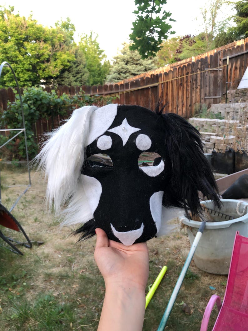 Black and White Dog Mask - Etsy