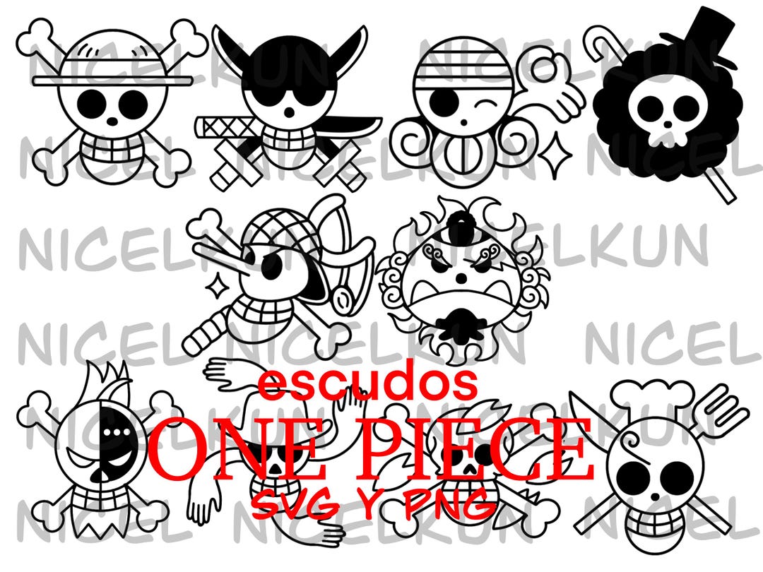 Buy One Piece Shields SVG and PNG Vector Design Clipart Online in India ...