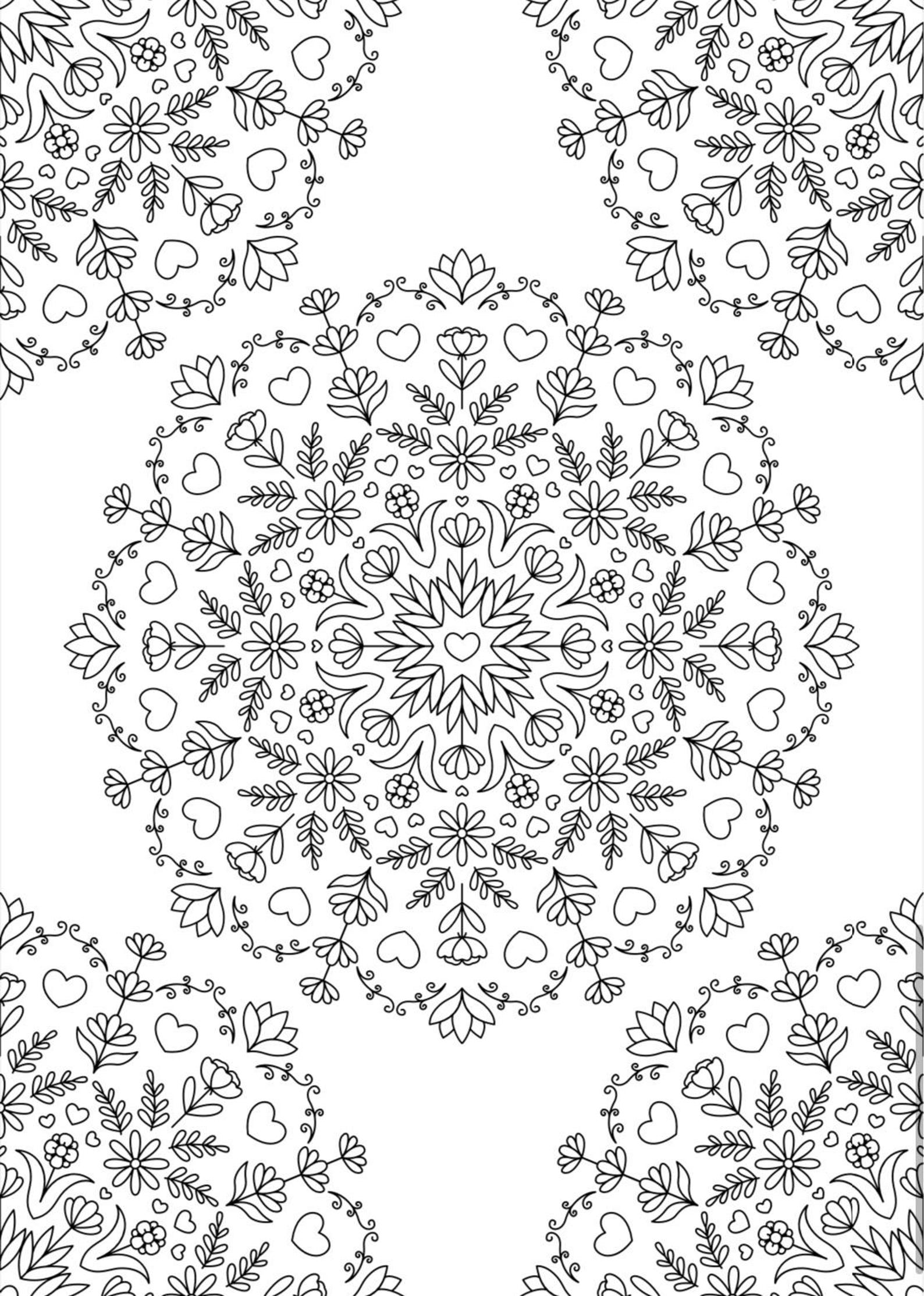 20 PDF Mandala Coloring - Etsy