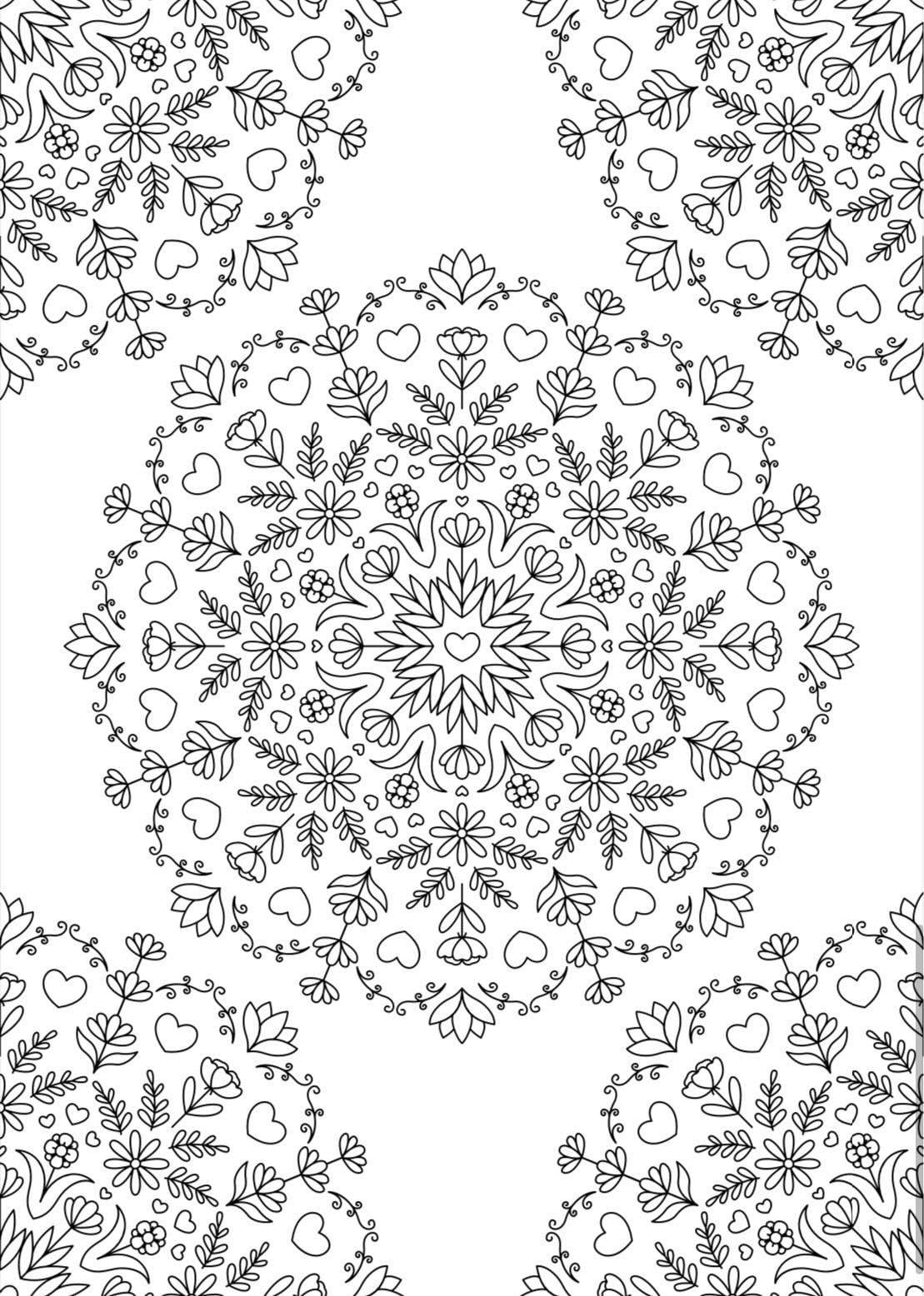 20 PDF Mandala Coloring - Etsy