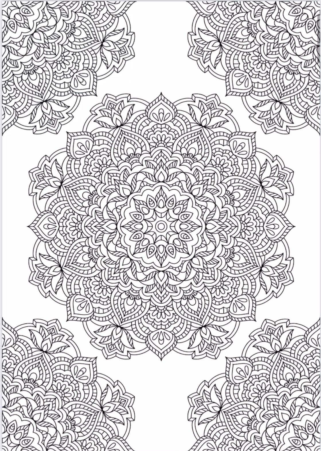 20 PDF Mandala Coloring - Etsy