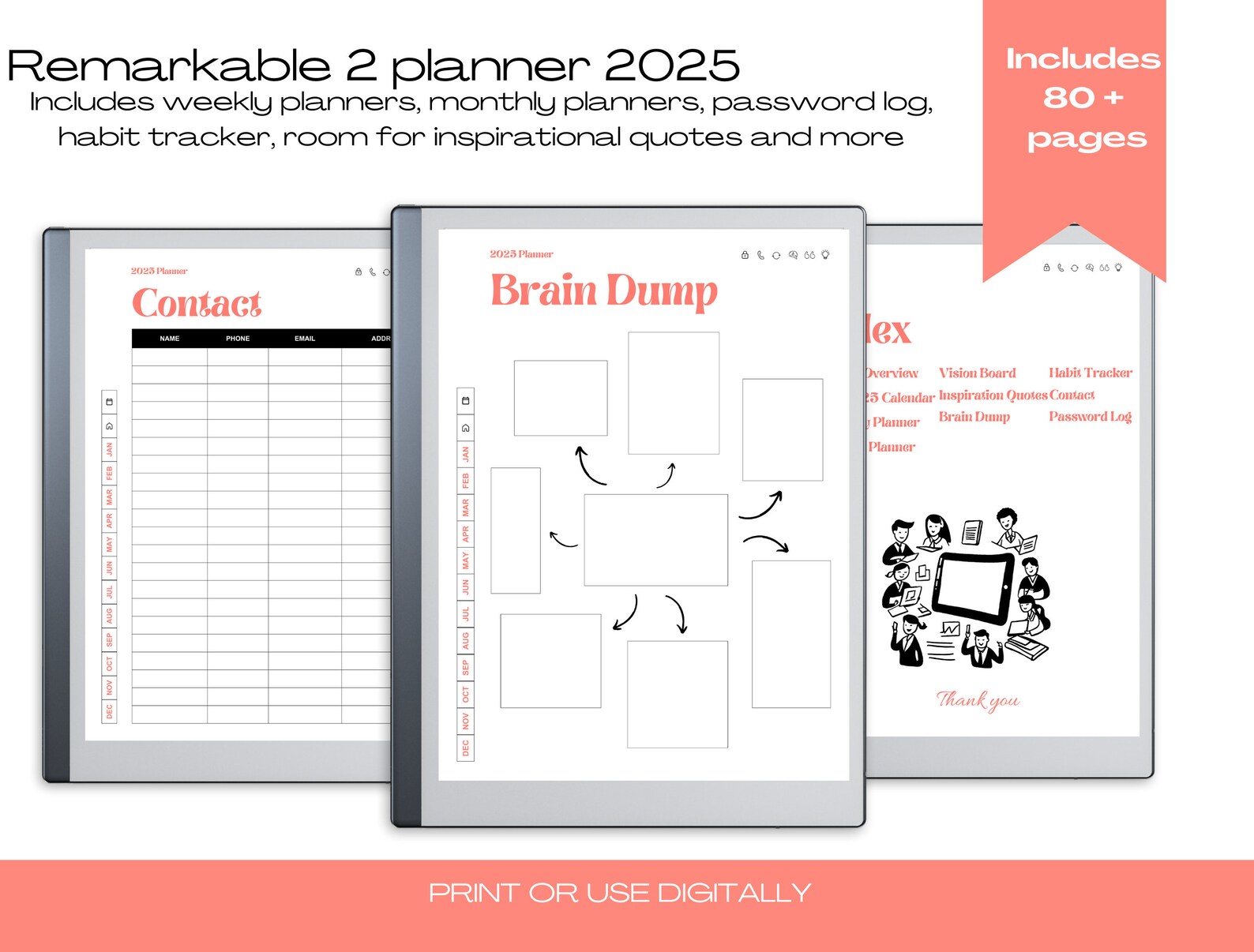 Remarkable 2 Templates | Remarkable 2 Planner | Remarkable Planner ...