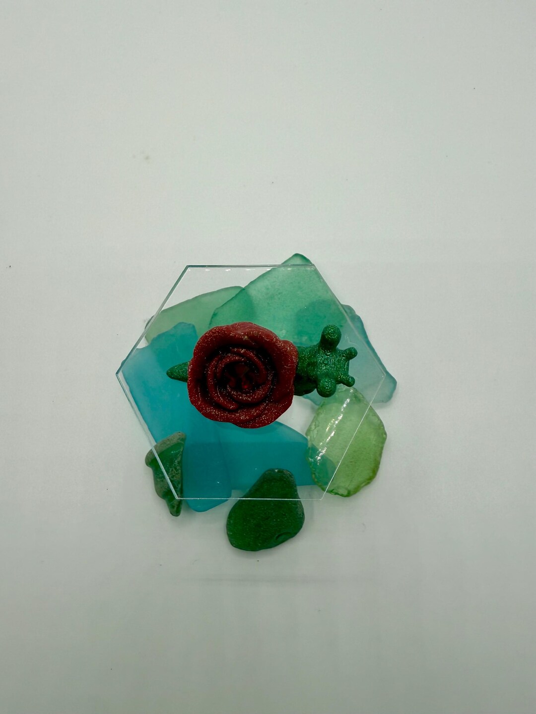 Cinderwing 3D Printed Rose Snail, Sparkly With Rhinestone Accent - Etsy