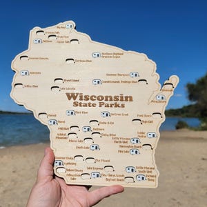Wisconsin State Parks Camper Map - Etsy