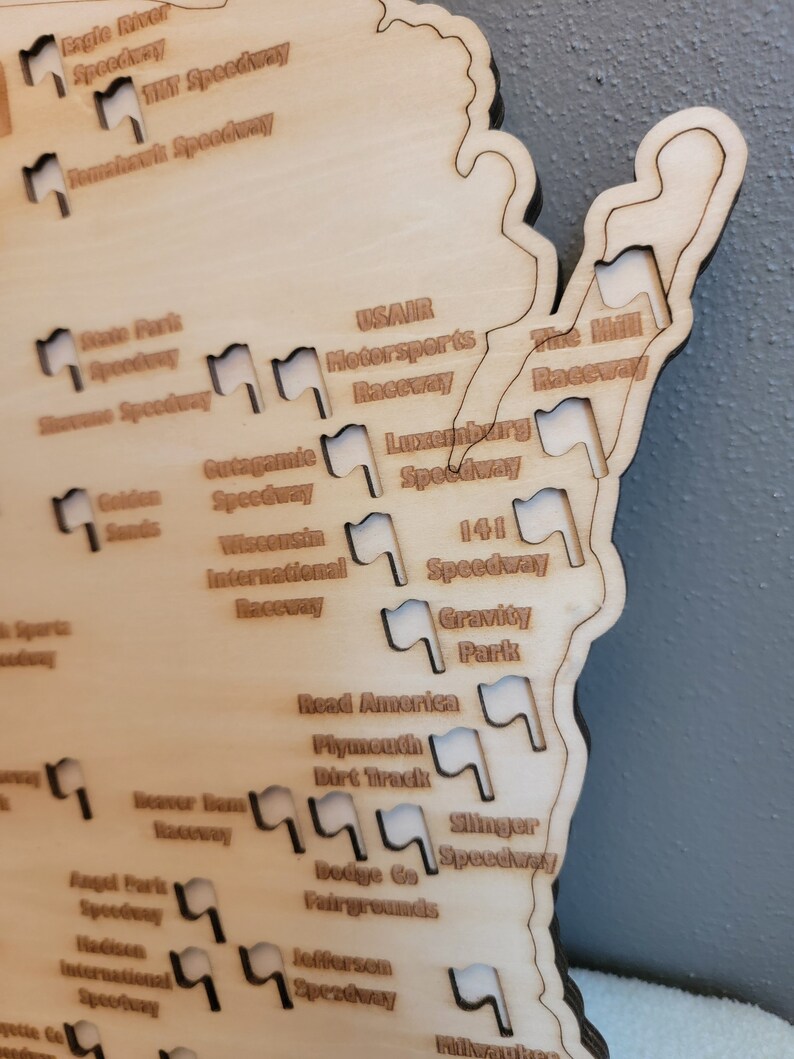 Wisconsin Raceways Map - Etsy