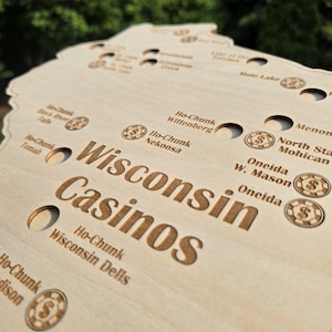 Wisconsin Casinos Map - Etsy