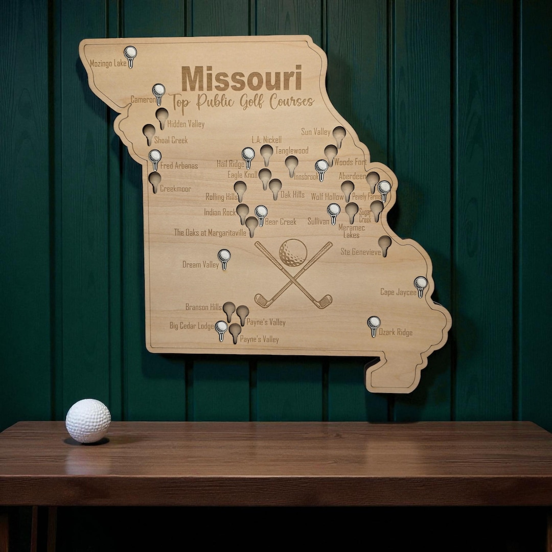 Missouri Golf Courses Map-top Public Golf Courses in MO With Golf Ball ...