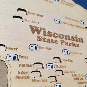 Wisconsin State Parks Camper Map - Etsy