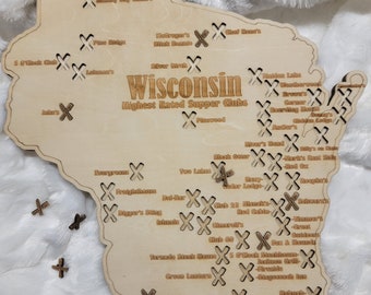 Wisconsin Supper Clubs Map REVISED 2023 - Etsy