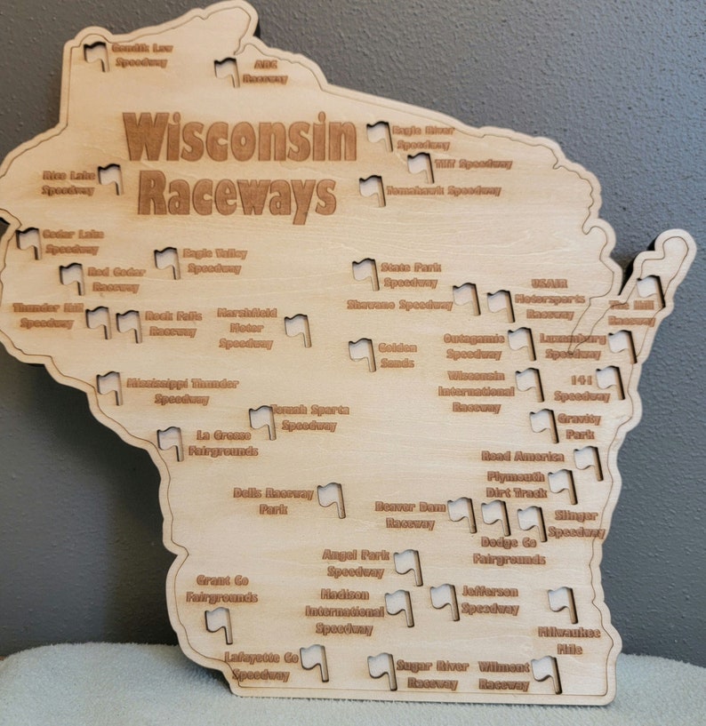 Wisconsin Raceways Map - Etsy
