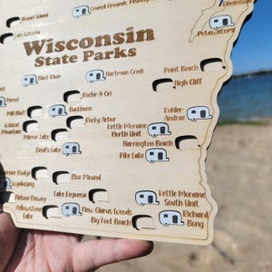 Wisconsin State Parks Camper Map - Etsy