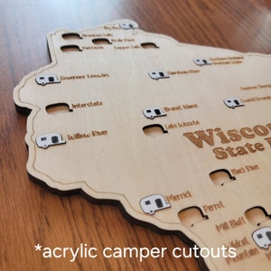 Wisconsin State Parks Camper Map - Etsy