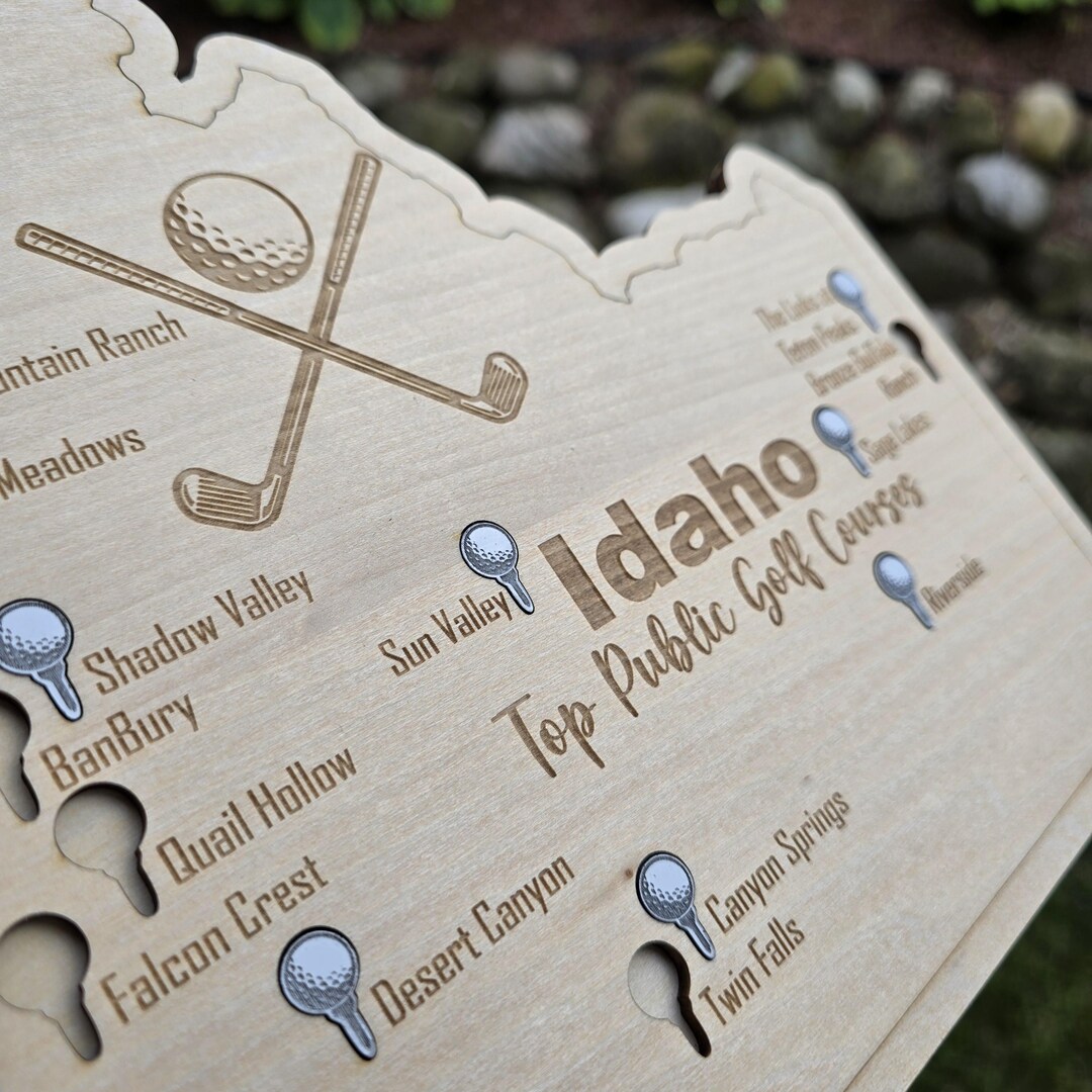 Idaho Golf Courses Tracking Map- Best Public Golf Courses With Golf ...
